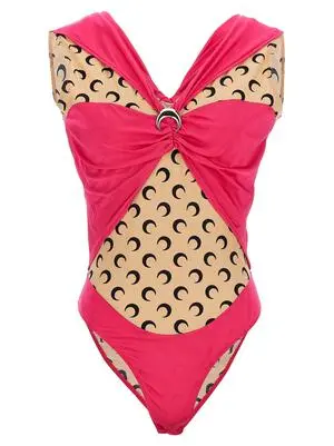 MARINE SERRE Logo Bodysuit - Pink