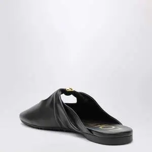 Loewe Pebble Sabot In Soft Lamb Nappa Leather - Black