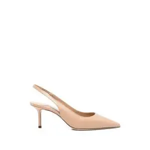 JIMMY CHOO Leather Slingback Shoes - Cream