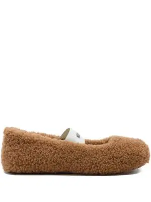 Moon Boot Shearling Ballet Flats - Brown