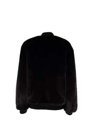 Prada Faux Fur Zip Up Jacket