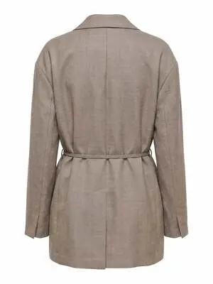 Brunello Cucinelli Wool Belted Blazer - Multicolor
