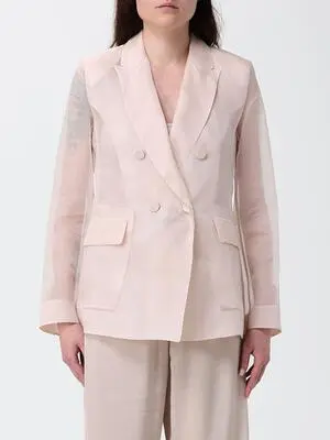 Max Mara Double Breasted Wool Blazer - Gray
