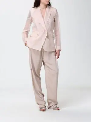 Max Mara Double Breasted Wool Blazer - Gray