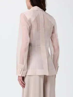 Max Mara Double Breasted Wool Blazer - Gray