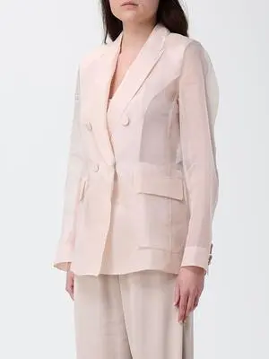 Max Mara Double Breasted Wool Blazer - Gray