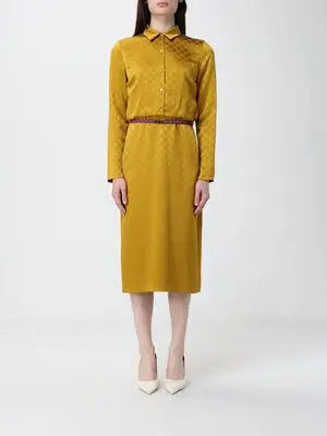 Gucci Gg Motif Silk Blend Midi Shirtdress - Cream