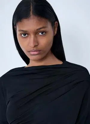 GANNI Draped Long Sleeve Top