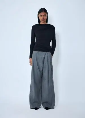 GANNI Draped Long Sleeve Top