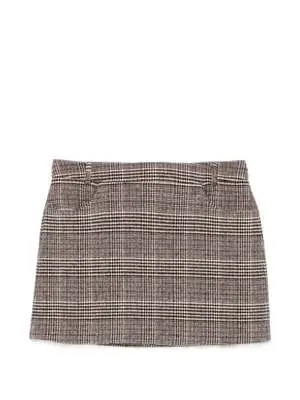 ERMANO SCERVINO Ermanno Scervino Wool Check Skirt