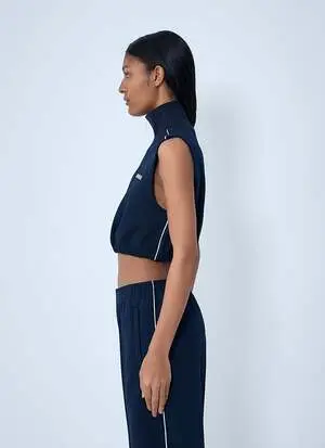 Miu Miu Sleeveless High-neck Crop Top