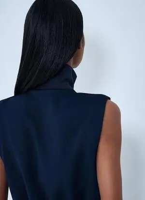 Miu Miu Sleeveless High-neck Crop Top