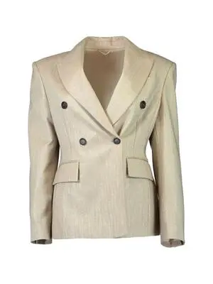 Brunello Cucinelli Wool Blend Double-breasted Jacket - Multicolor