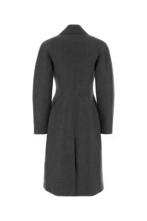 JIL SANDER Dark Grey Wool Coat