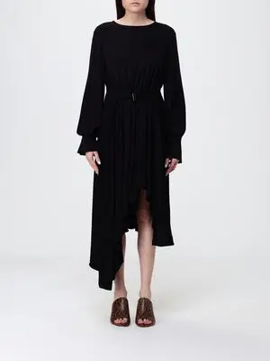 Loewe Asymmetric Viscose Dress - Black