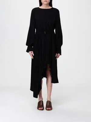 Loewe Asymmetric Viscose Dress - Black