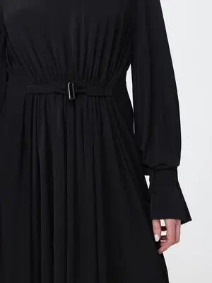 Loewe Asymmetric Viscose Dress - Black