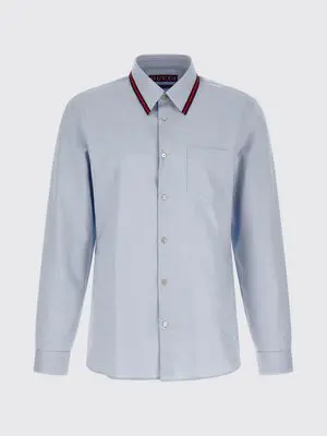Gucci Slim Fit Cotton-blend Shirt With French Collar - Blue