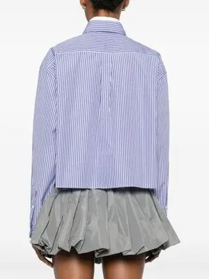 Miu Miu Logo Cotton Shirt - Multicolor
