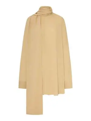 TOTEME Blouse With Draped Scarf - Multicolor