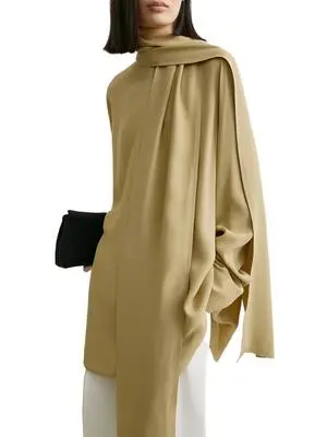 TOTEME Blouse With Draped Scarf - Multicolor