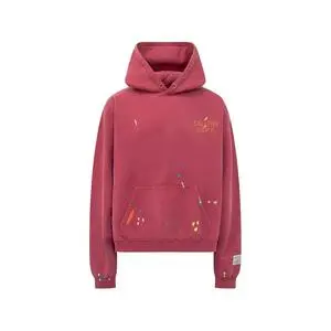 GALLERY DEPT. Cotton Paint-splatter Logo Hoodie - Red