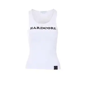 Stella McCartney Hardcore Slogan Tank Top - White