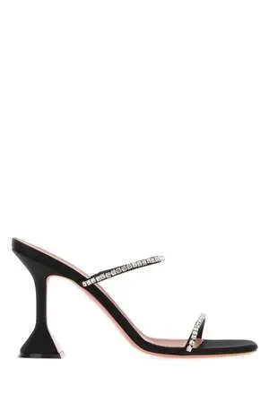 Amina Muaddi Satin Gilda Mules