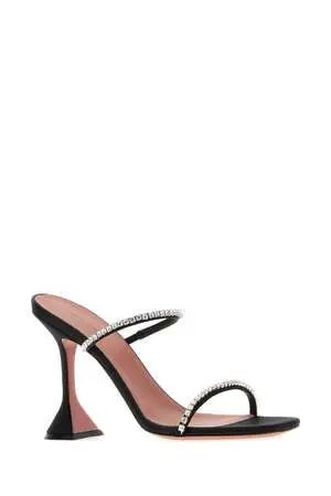 Amina Muaddi Satin Gilda Mules
