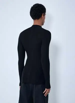 Rick Owens Ribbed Knit Long Sleeve Top