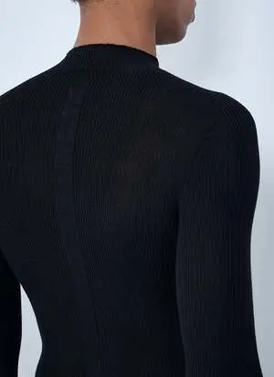 Rick Owens Ribbed Knit Long Sleeve Top