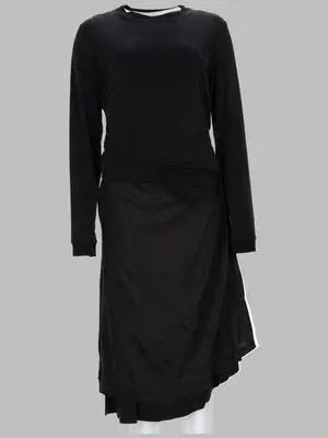 MAISON MARGIELA Draped Midi Dress - Black