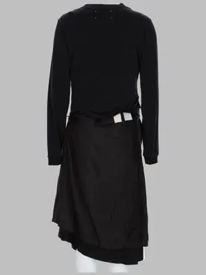 MAISON MARGIELA Draped Midi Dress - Black