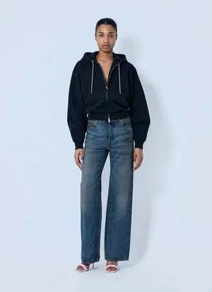 Alexander Wang Zip-front Hooded Sweatshirt