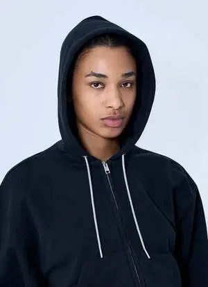 Alexander Wang Zip-front Hooded Sweatshirt