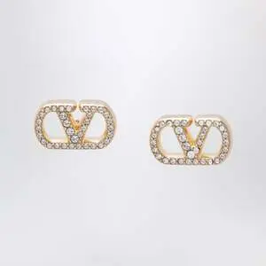 Valentino Garavani Vlogo Signature Crystal Earrings - Silver