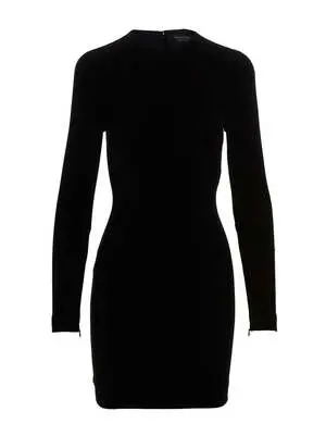 Balenciaga Stretch Ruched Twill Minidress - Black