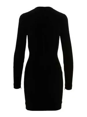 Balenciaga Stretch Ruched Twill Minidress
