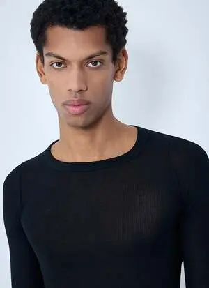 Rick Owens Ribbed Long Sleeve Top
