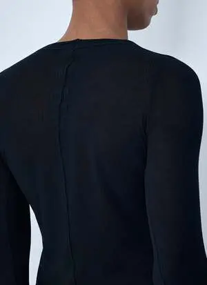 Rick Owens Ribbed Long Sleeve Top