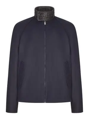 Bottega Veneta Cotton Gabardine Harrington Jacket - Multicolor