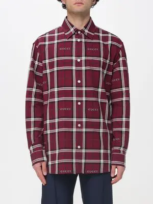Gucci Check Cotton Shirt - Red