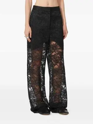 Sportmax Wide Leg Floral Lace Trousers