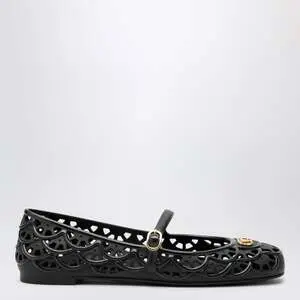 Valentino Garavani Vlogo Signature Rubber Ballet Flats - Black