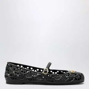 Valentino Garavani Vlogo Signature Rubber Ballet Flats - Black