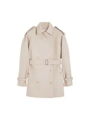 Max Mara Max Mara Women Short Cotton Duster Coat - Sand Brown