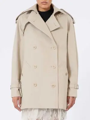 Max Mara Short Cotton Duster Coat Sand - Brown
