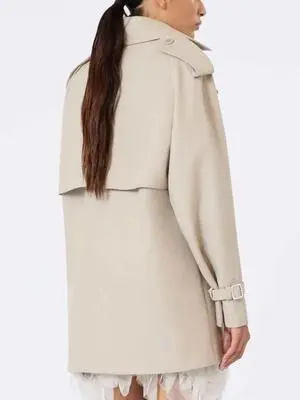 Max Mara Short Cotton Duster Coat Sand - Brown