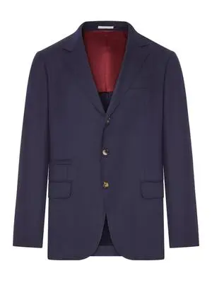 Brunello Cucinelli Cashmere Blazer With Contrasting Lining