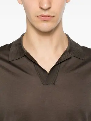 Brioni Piquet Silk Polo Shirt - Multicolor
